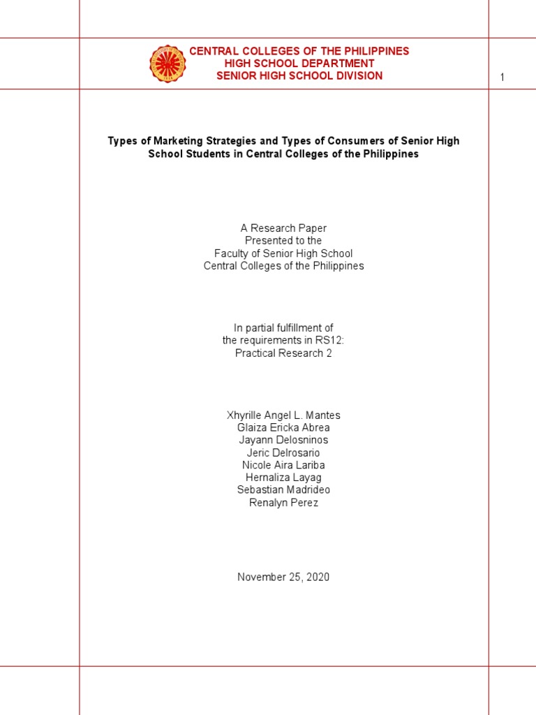 Quantitative Research Paper Template | PDF | Marketing | Marketing Strategy