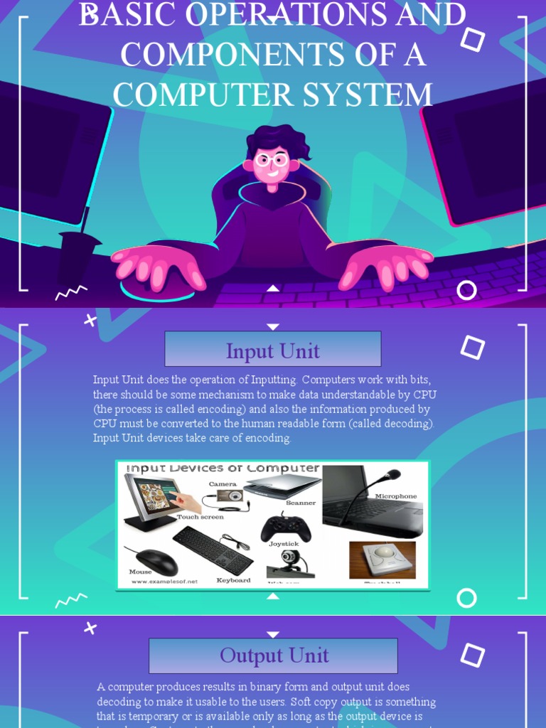 Basic Operations and Components of A Computer System | PDF | Input ...