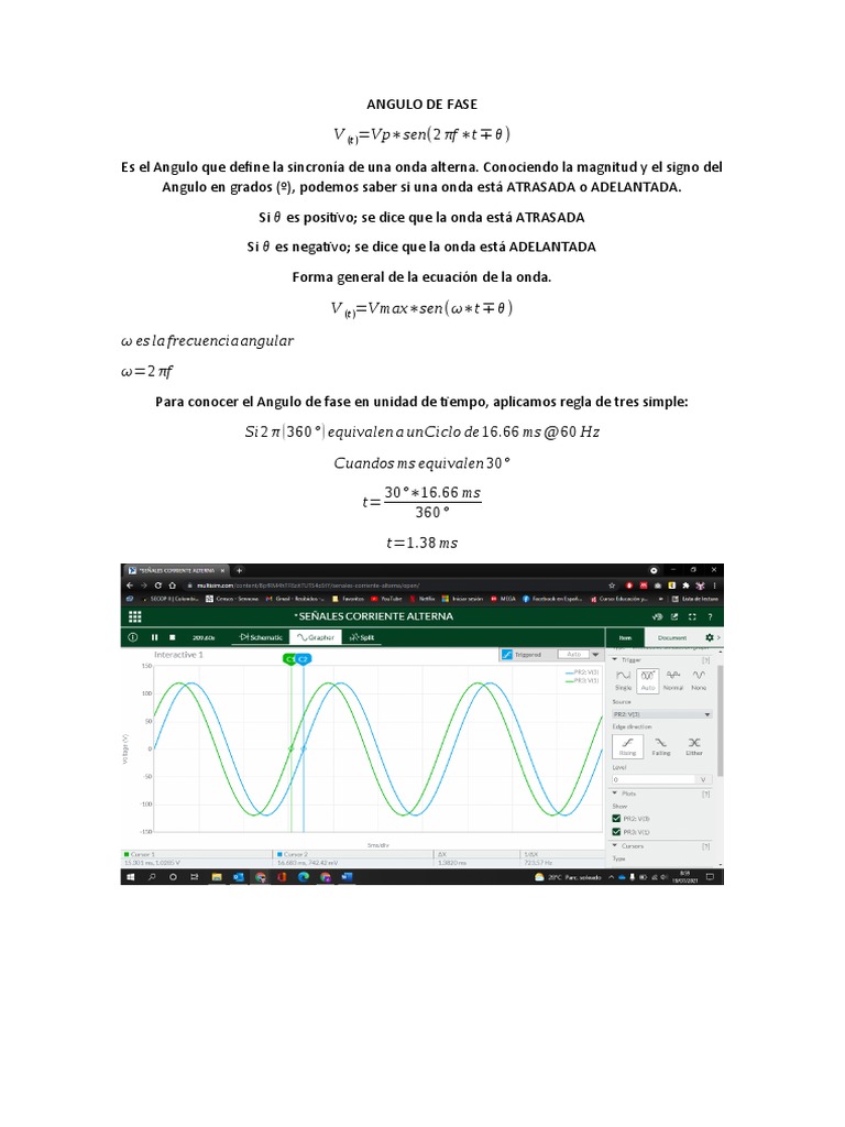 Angulo de Fase | PDF | Cantidades fisicas | Electricidad