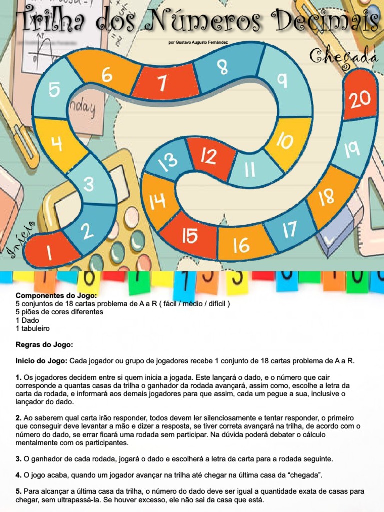 Jogo Educativo: Trilha dos Decimais | PDF