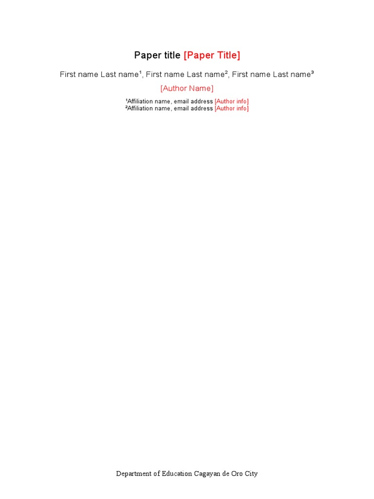 Imrad Template Pdf Citation Abstract Summary