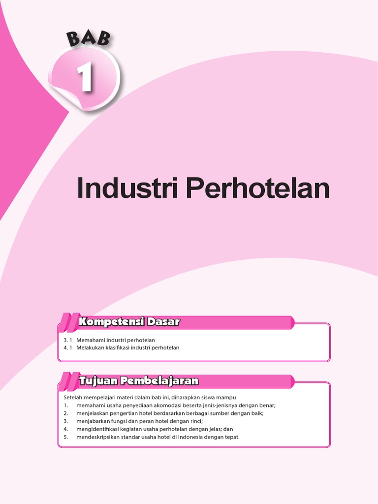 Materi Industri Perhotelan 1 | PDF