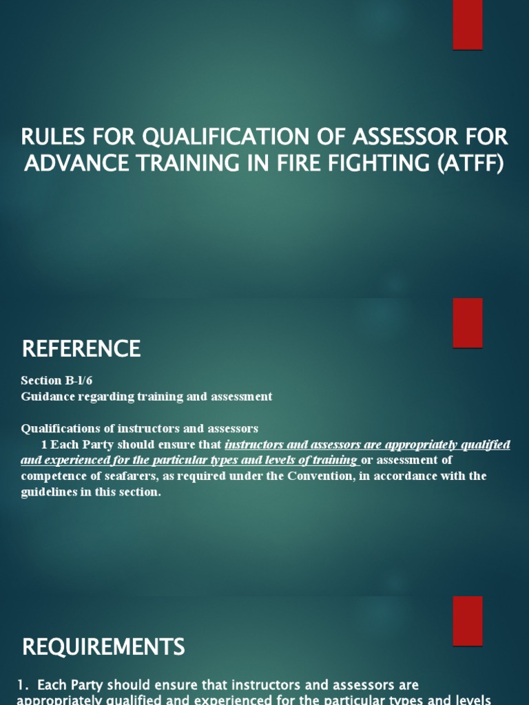 Certification Requirments AFF Assessor | PDF | Business | Finance ...