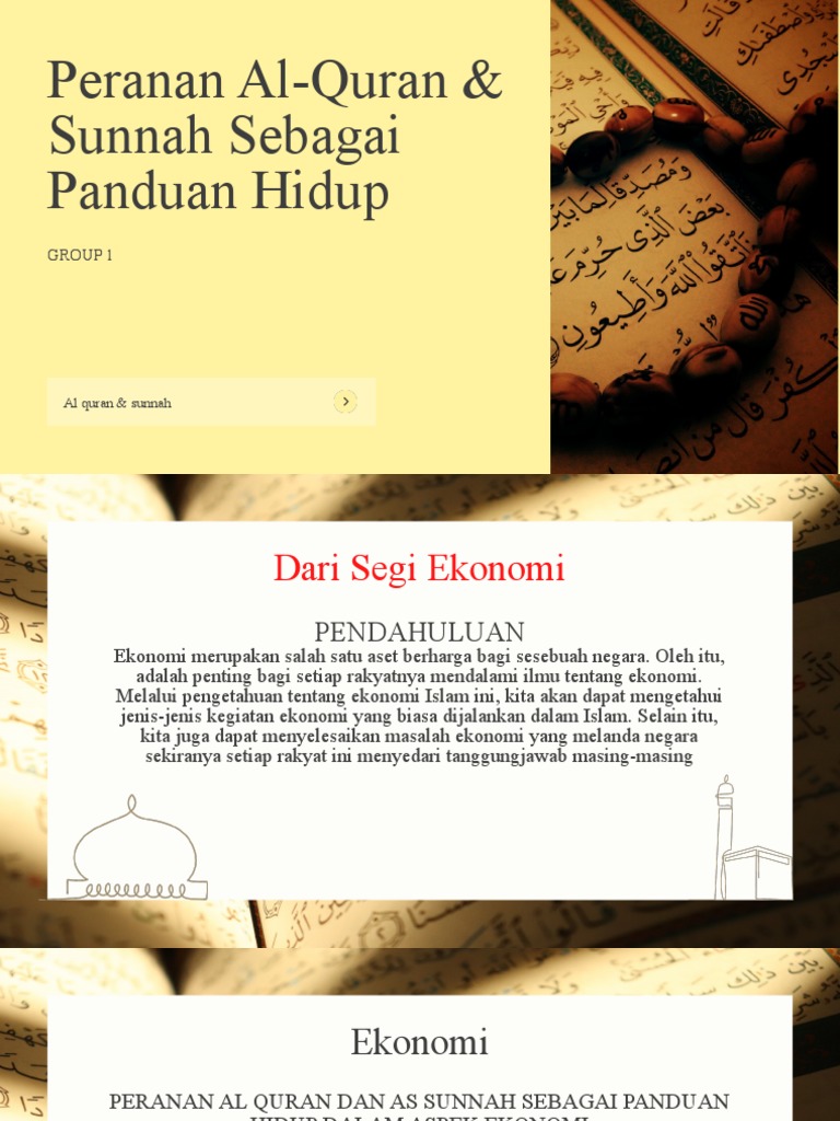 Peranan Al-Quran & Sunnah Sebagai Panduan Hidup | PDF
