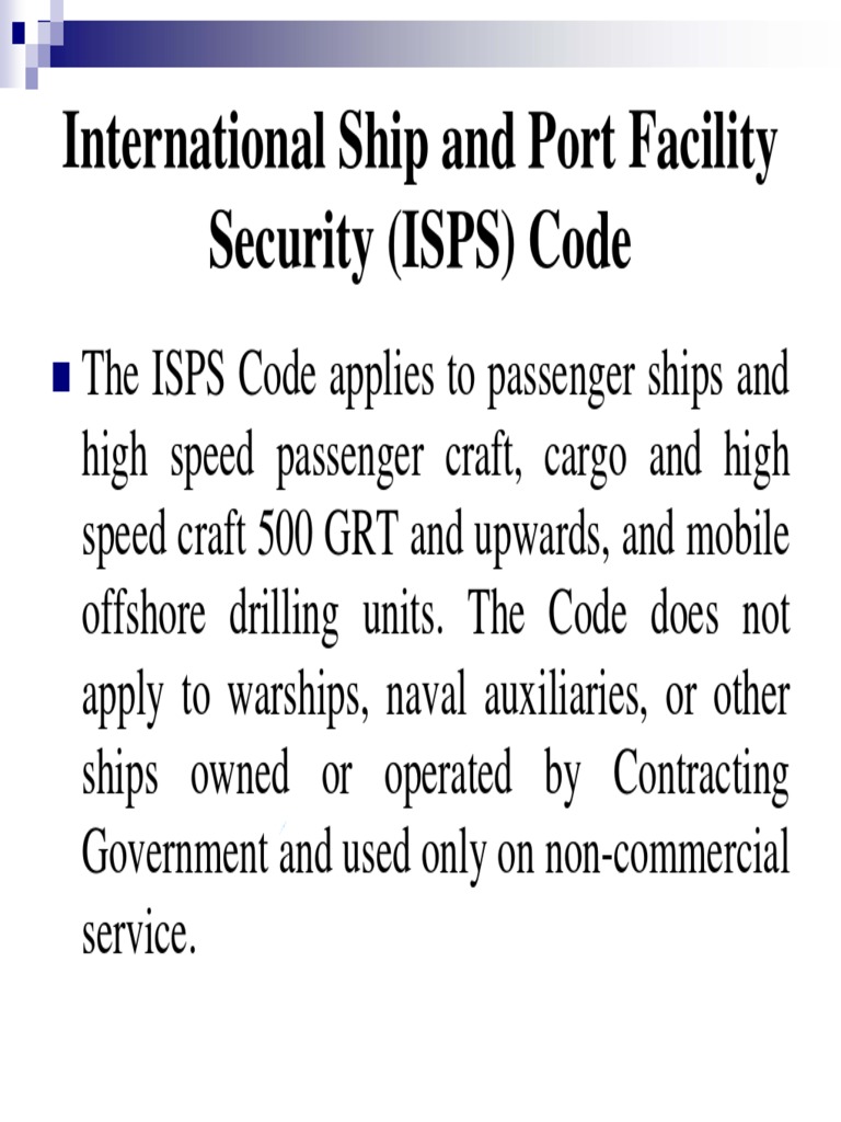 ISPS Code: Ship and Port Security Guidelines | PDF | Vulnerability ...
