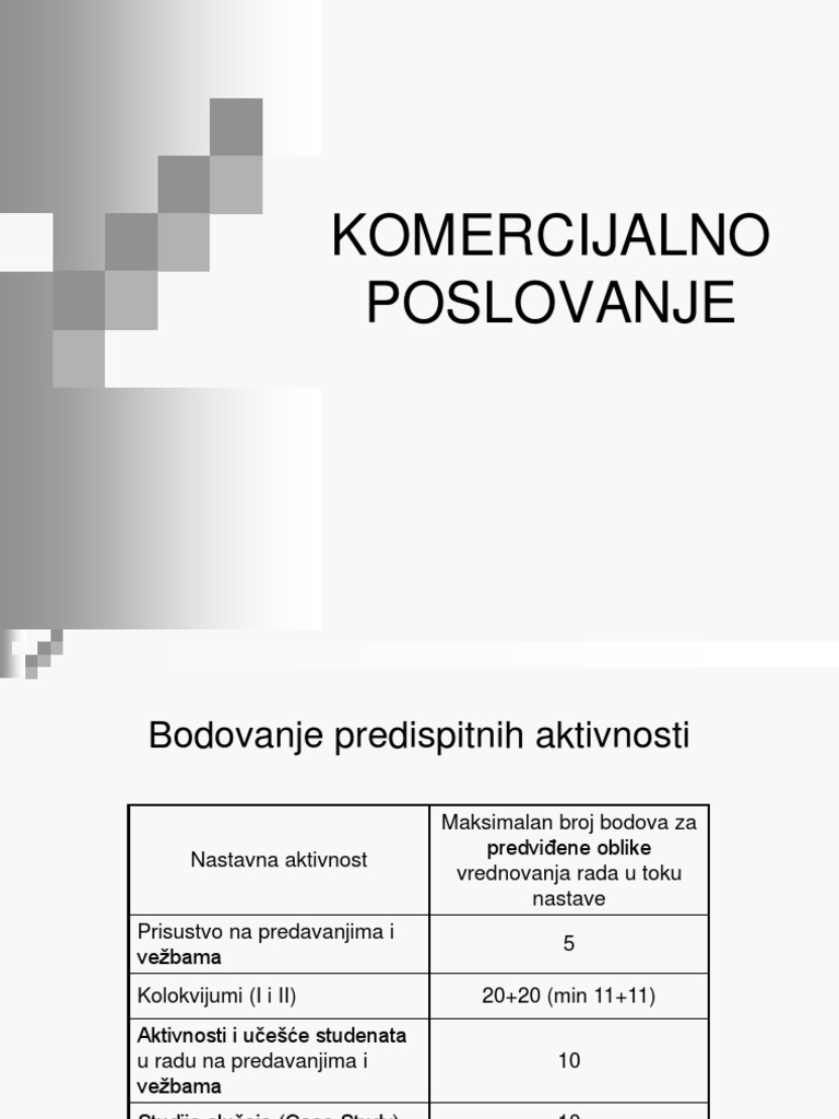 Komercijala | PDF