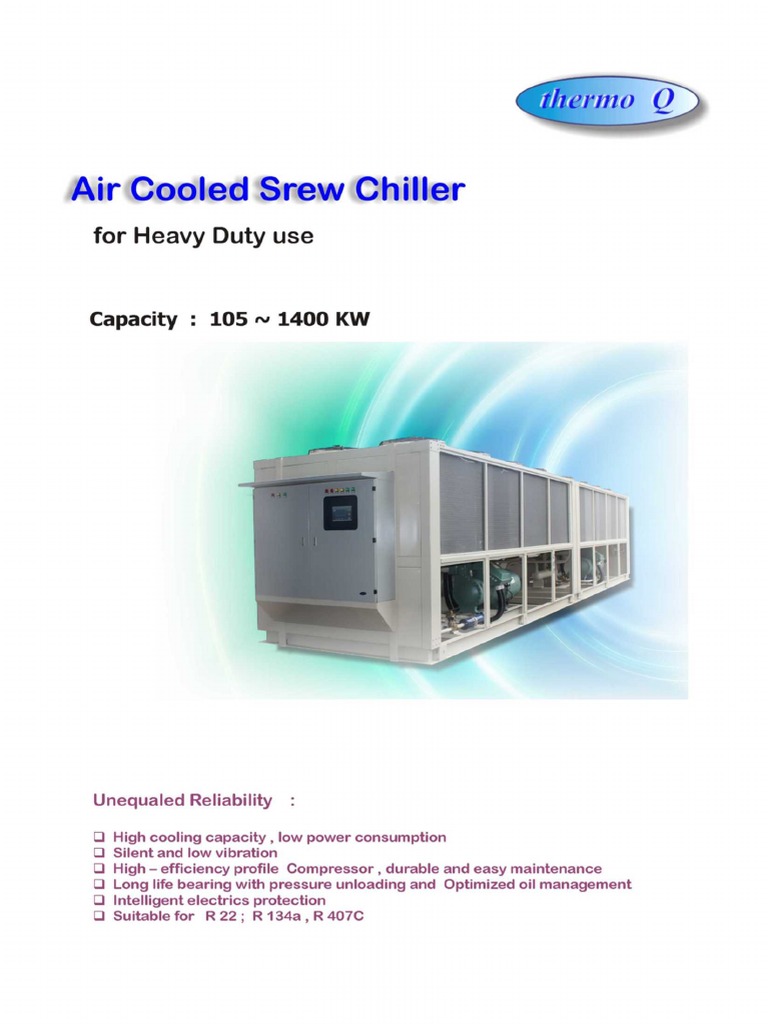 Air Cooled Screw Chiller | PDF
