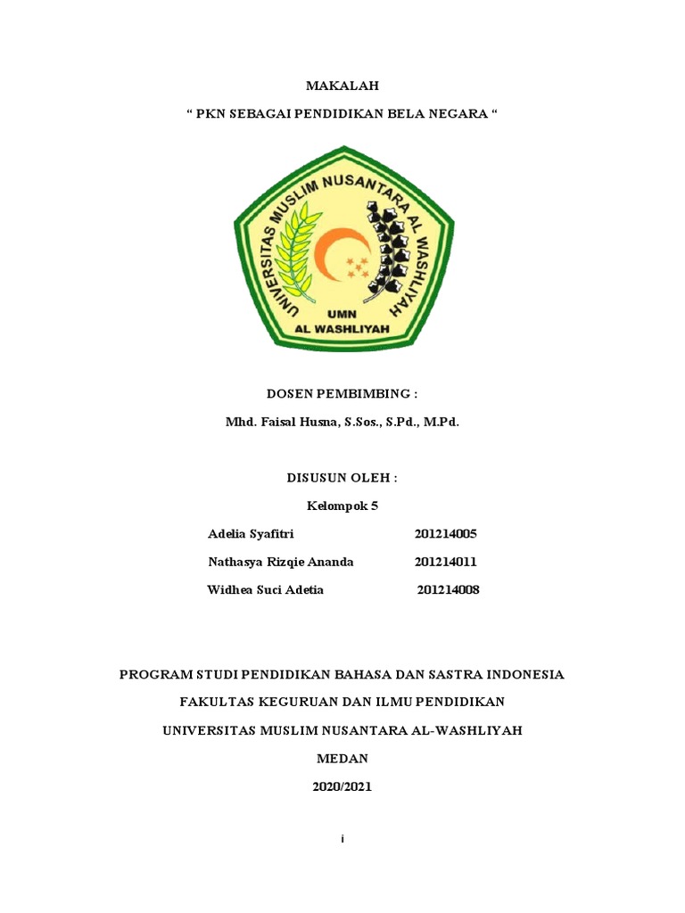 PKN Sebagai Pendidikan Bela Negara Kel.5 | PDF