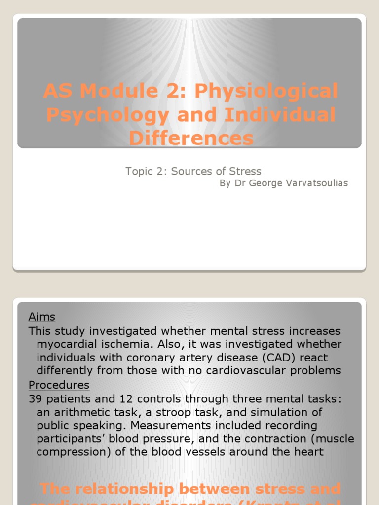 AS Module 2 Sources of Stress | PDF | Psychology | Stress (Biology)