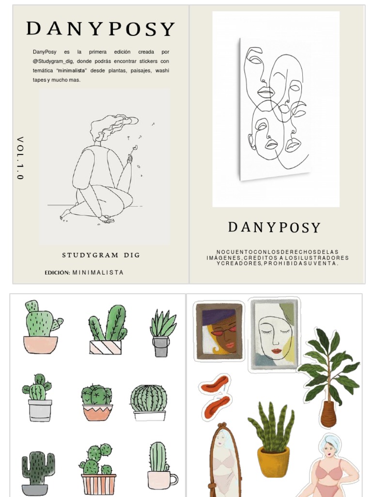 Stickers Minimalistas para Studygram | PDF | Hogar, jardinería y bricolaje