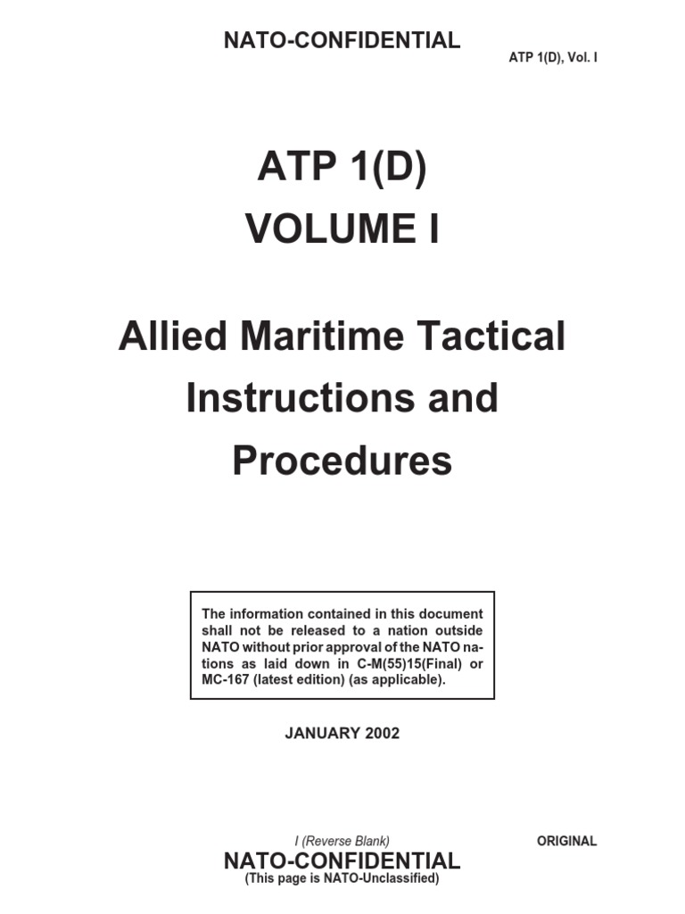 ATP 1 (D) Vol-I | PDF | Acceleration | Naval Warfare