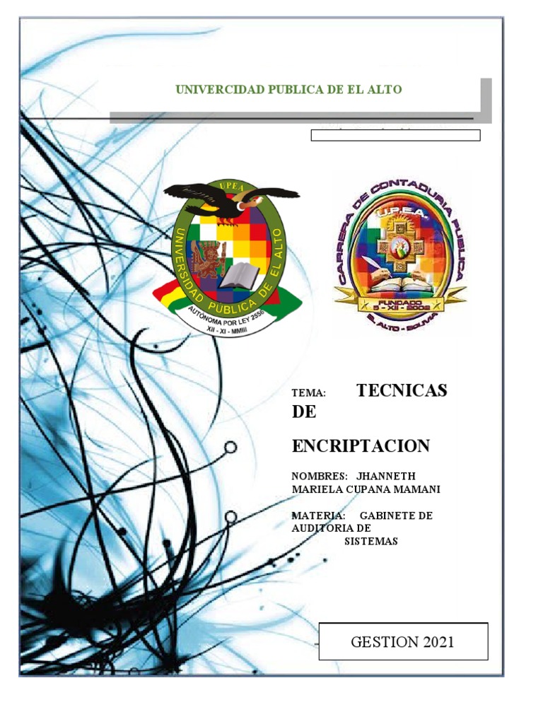 Tecnicas de Encriptacion | PDF | Clave (criptografía) | Cifrado