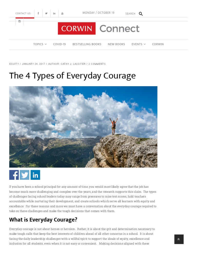 The 4 Types of Everyday Courage - Corwin Connect | PDF | Empathy | Courage