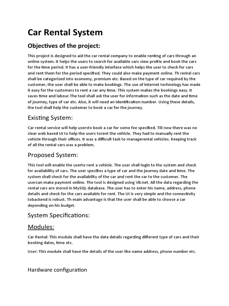Car Rental System Abstract | PDF | Visual Basic .Net | User Interface