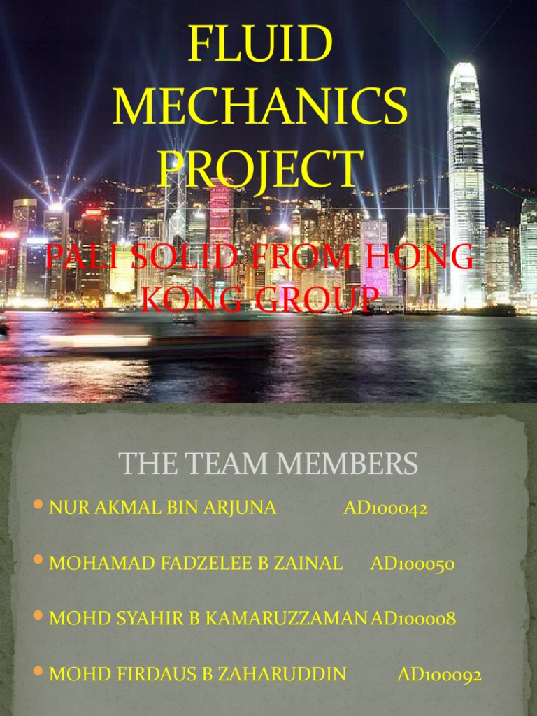 Fluid Mechanics Project: Pali Solid From Hong Kong Group | PDF ...