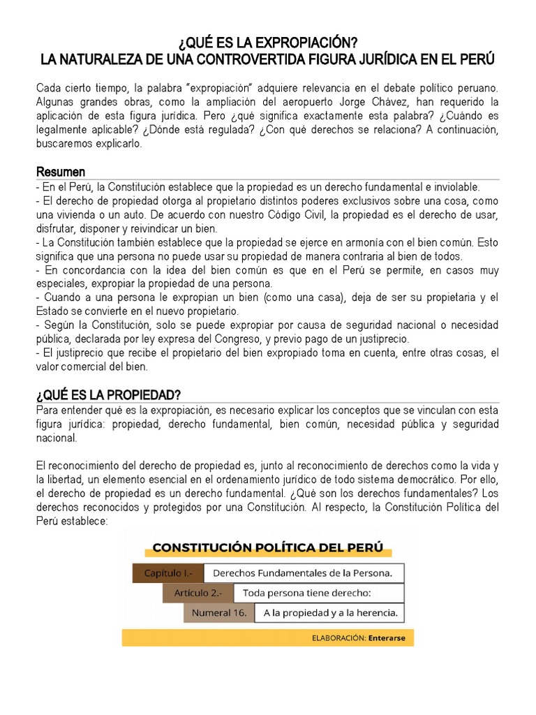 Qué Es La Expropiación | PDF | Dominio eminente | Propiedad