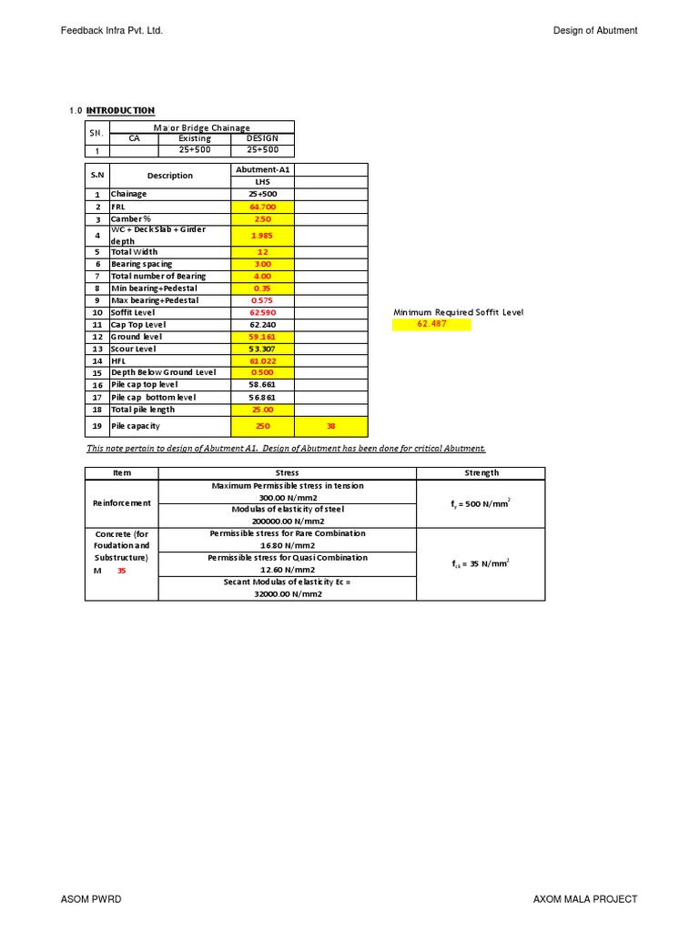 Abutment Design | Download Free PDF | Deep Foundation | Building Engineering