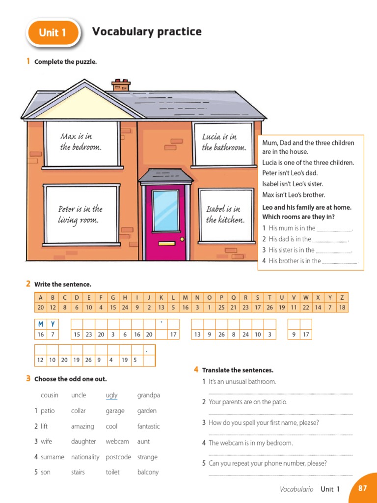 Vocabulary practice unit 1 | PDF