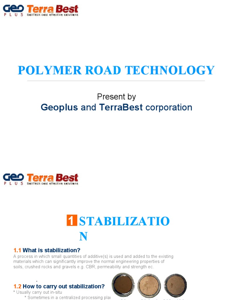 Polymer Technology: Geoplus and Terrabest | PDF | Road Surface | Polymers