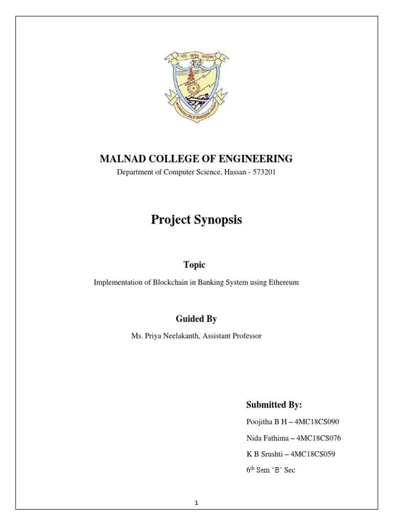 Project Synopsis: Malnad College of Engineering | Download Free PDF | Information Technology ...