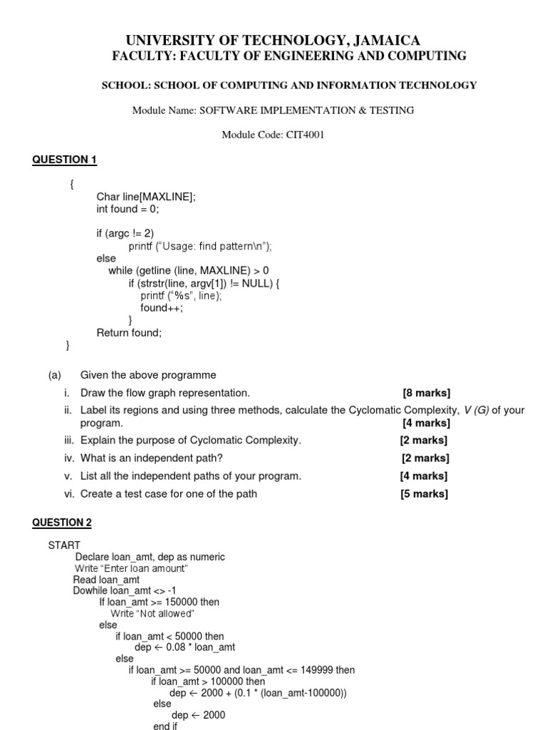 Basis Path Work Sheet | PDF | Applied Mathematics | Theoretical ...