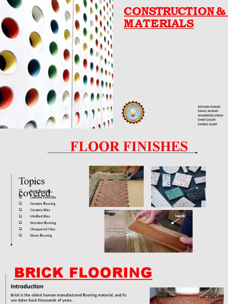 Floor and Floor Finishes - Group2 | PDF | Concrete | Flooring