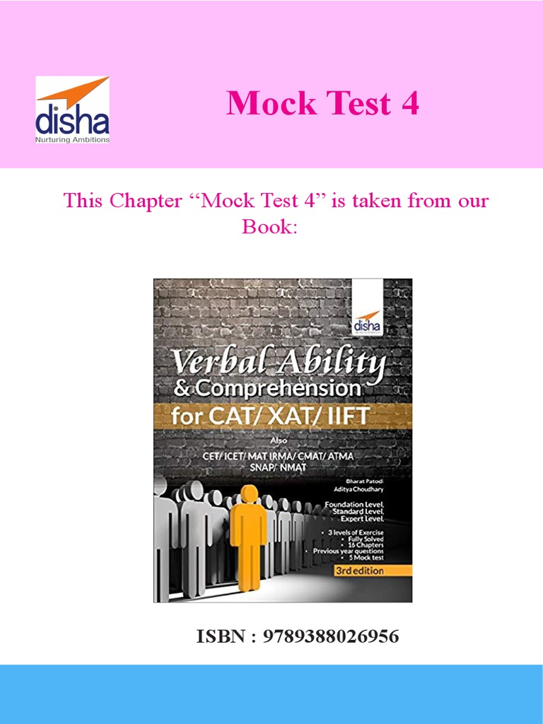 Mock Test 4: This Chapter Mock Test 4" Is Taken From Our Book | PDF ...