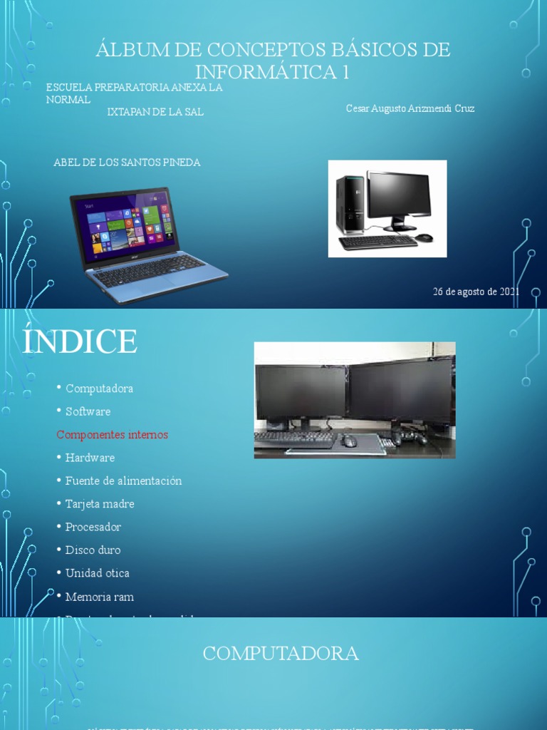 Álbum de Conceptos Básicos de Informática 1 | PDF | Hardware de la ...