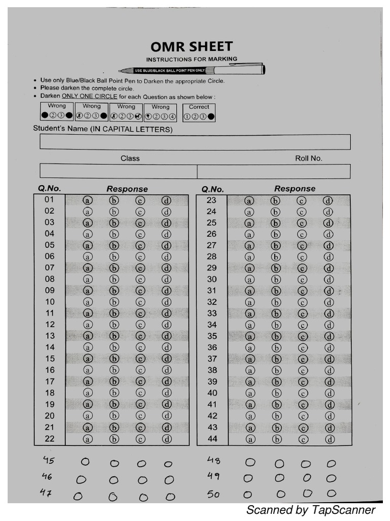 Sample OMR | PDF