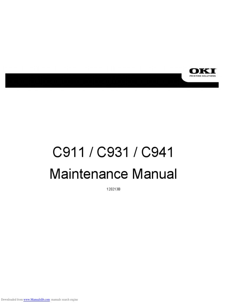 C911 / C931 / C941 Maintenance Manual: Downloaded From Manuals Search ...