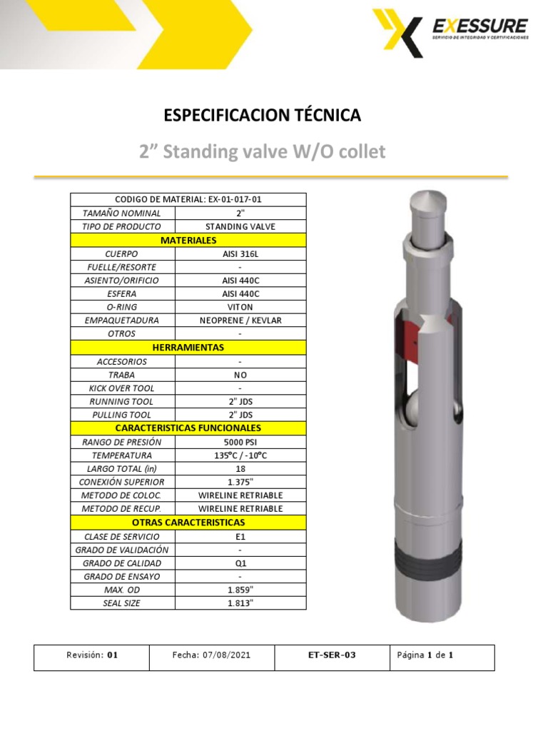 ET-SER-004 Standing Valve V02 | PDF