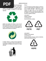 Guía de Símbolos del Reciclaje | PDF | Reciclaje | Residuos