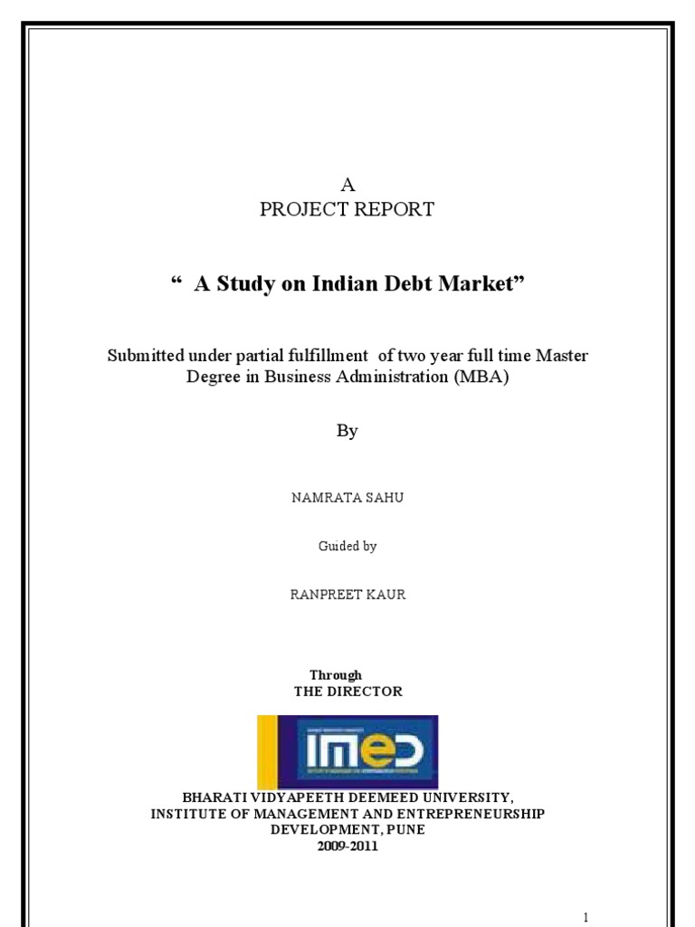 Namrata Sahu 4TH Sem Project | PDF | Bonds (Finance) | Securities (Finance)