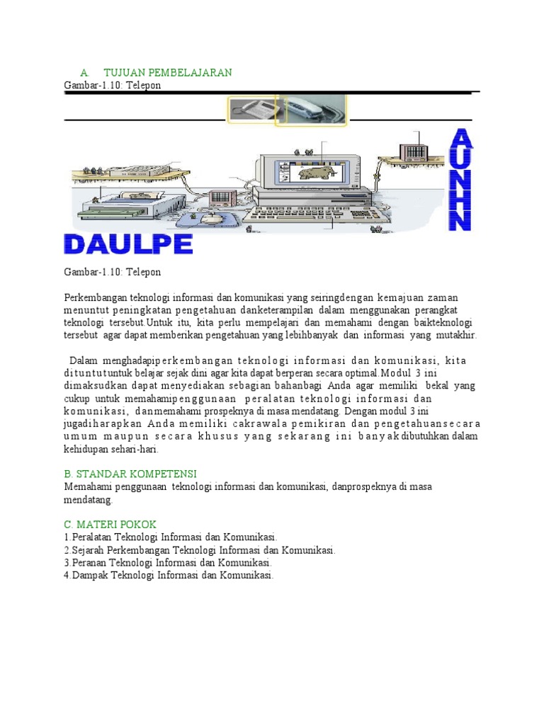 TUJUAN PEMBELAJARAN Modul TIK 7 | PDF | Komputer
