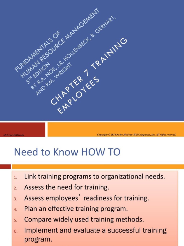 Chapter 7 HRM Training Employees | PDF