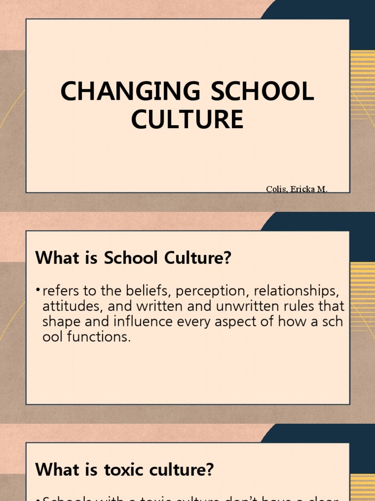 Changing School Culture | PDF
