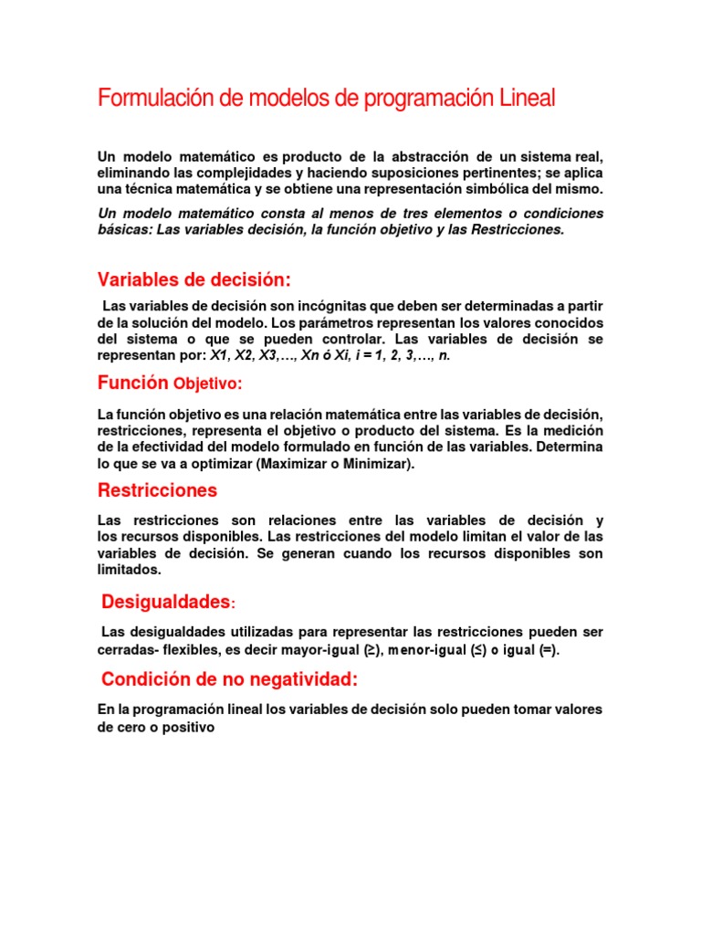 Metodo Ineal | PDF | Programación lineal | Desigualdad (Matemáticas)