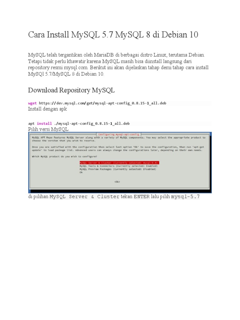 Cara Install MySQL 5 | PDF