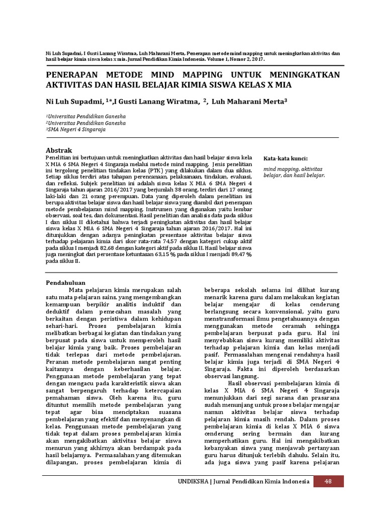 Pengaruh Mind Mapping Terhadap Hasil Belajar | PDF