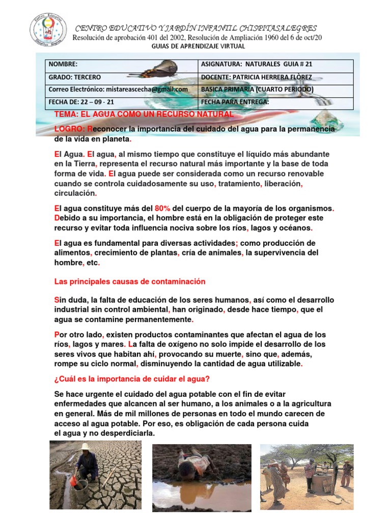 El Agua Como Recurso Natural | PDF