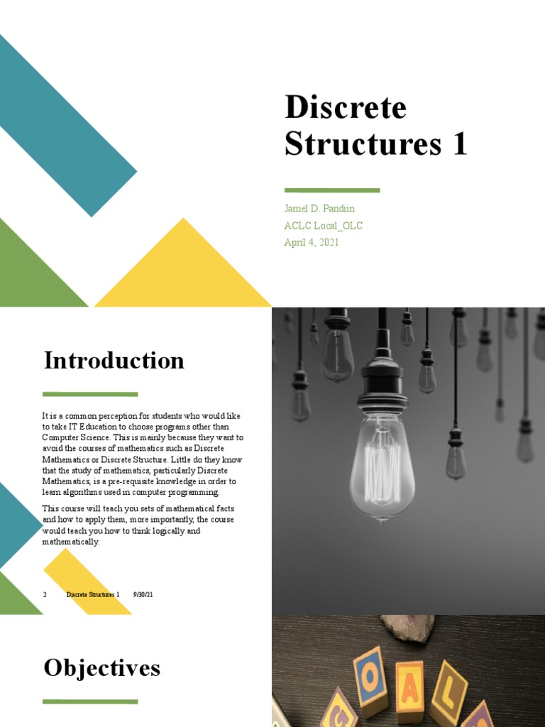 Discrete Structures 1 - Week 1 | PDF | Discrete Mathematics | Mathematics Discrete Structures 1 - Week 1 | PDF | Discrete Mathematics | Mathematics