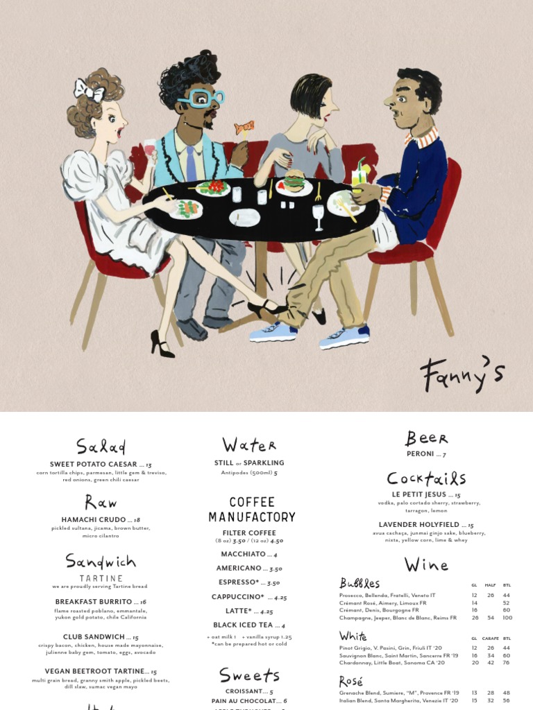 Fanny's - Soft Opening Menu | PDF | Foods | Cuisine