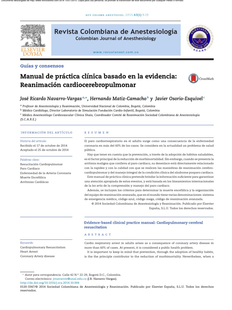 Guia Codigo Azul | PDF | Reanimación cardiopulmonar | Paro cardíaco