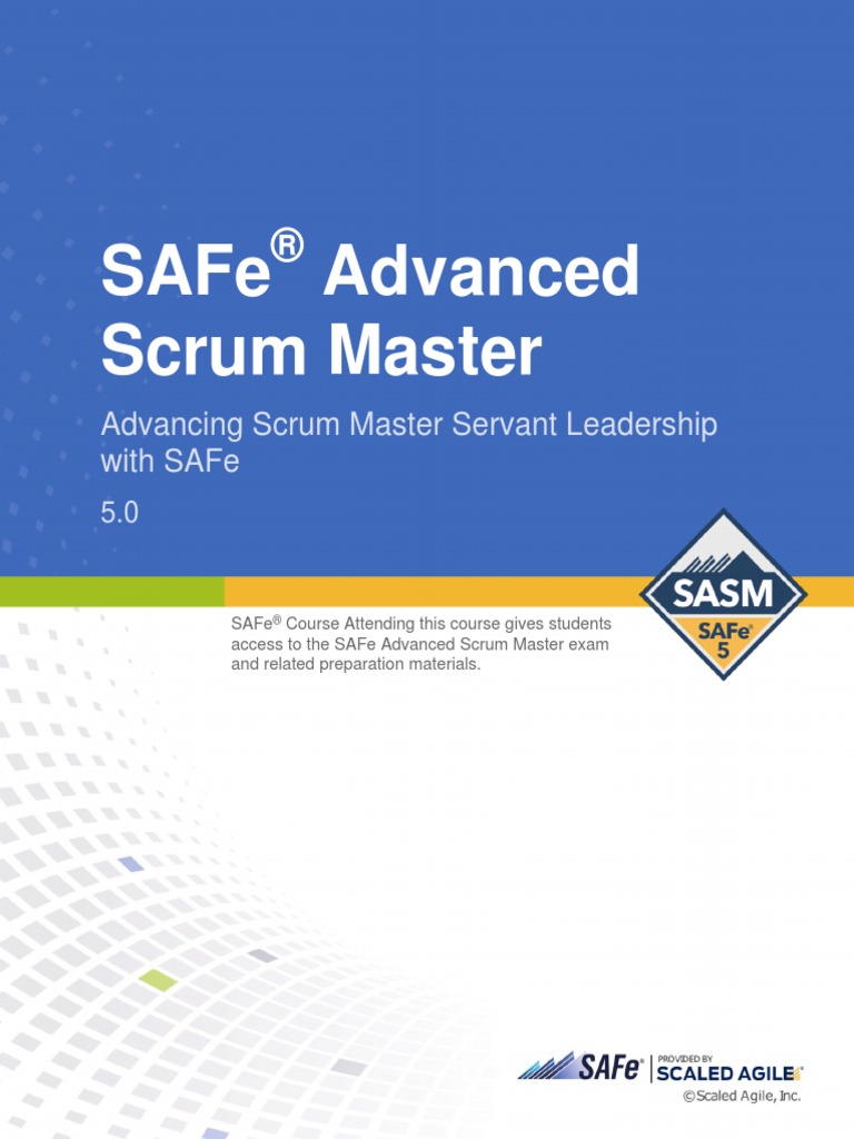 SAFe Advanced Scrum Master Digital Workbook (5.0) | PDF | Information ...