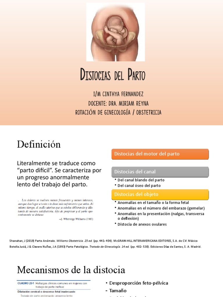 Distocias Del Parto | PDF | Parto | Pelvis