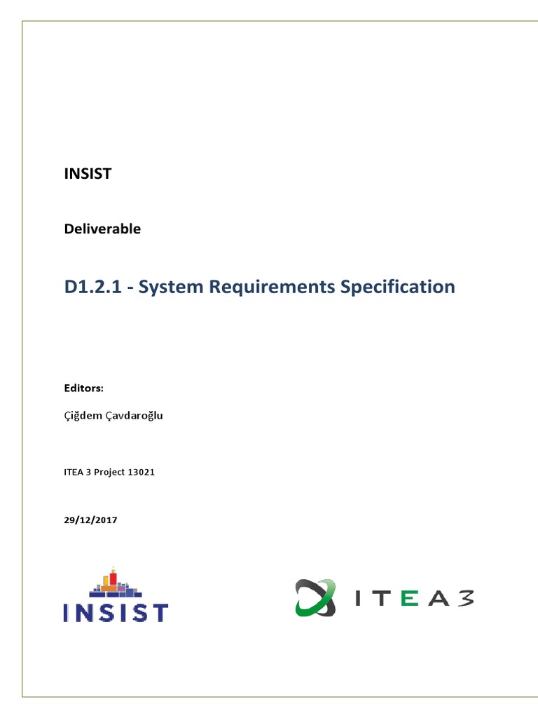 INSIST System Requirements Specification | PDF | Graphical User ...