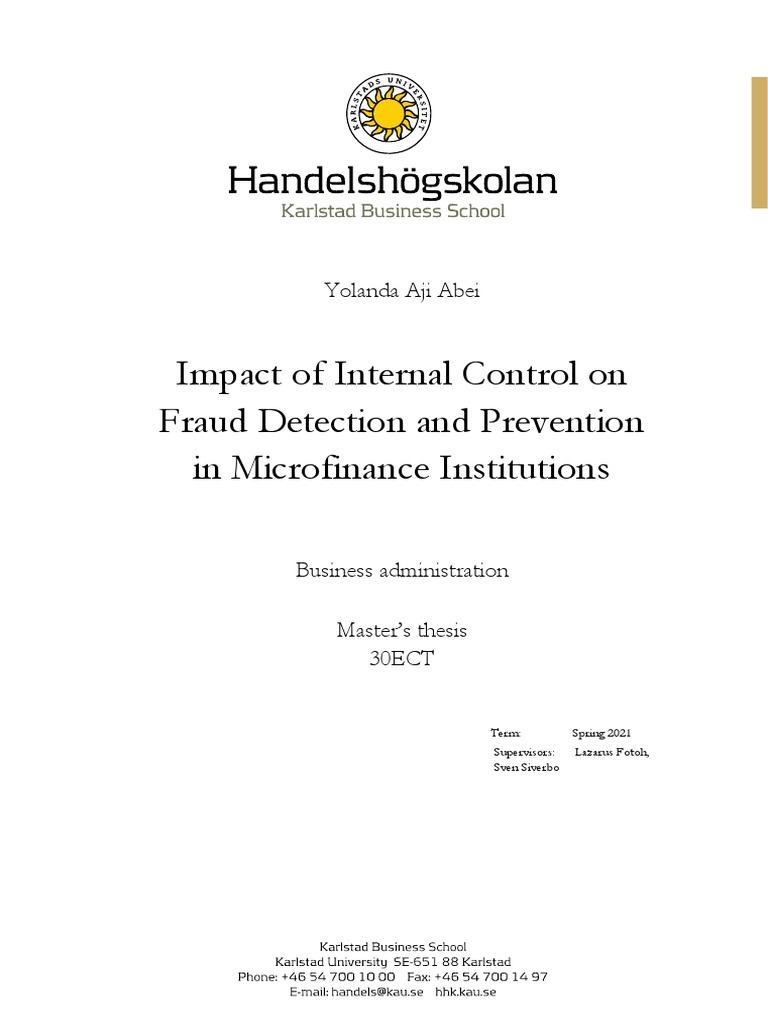 Examining the Impact of Internal Control Design and Use on Fraud ...