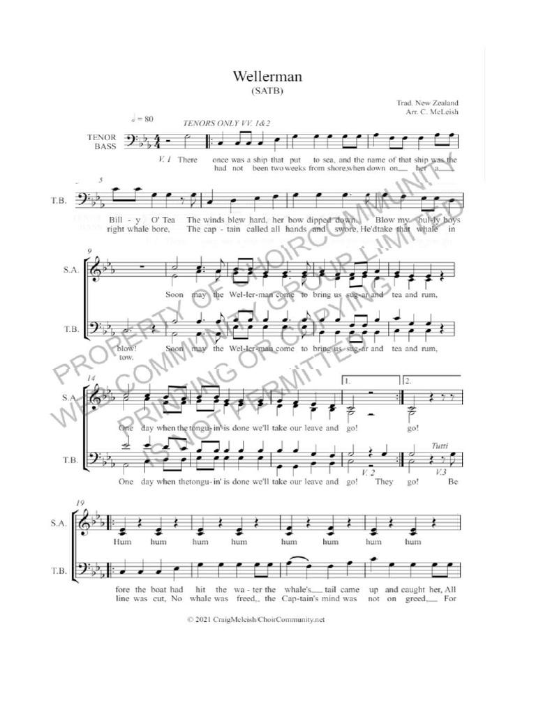Wellerman Satb Pdf