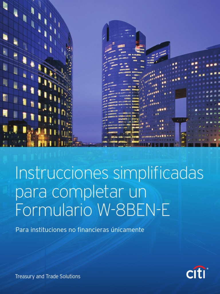 Simplified Instructions To Form W8BEN Spanish | PDF | Corporaciones ...