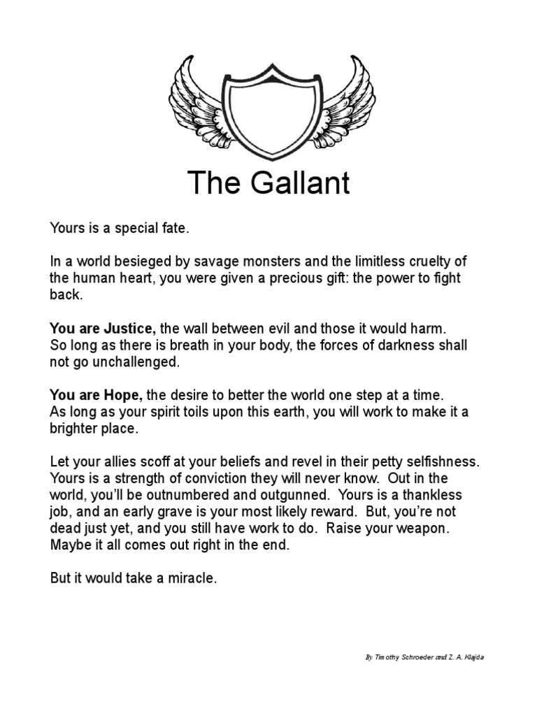 The Gallant | PDF | Courage | Miracle